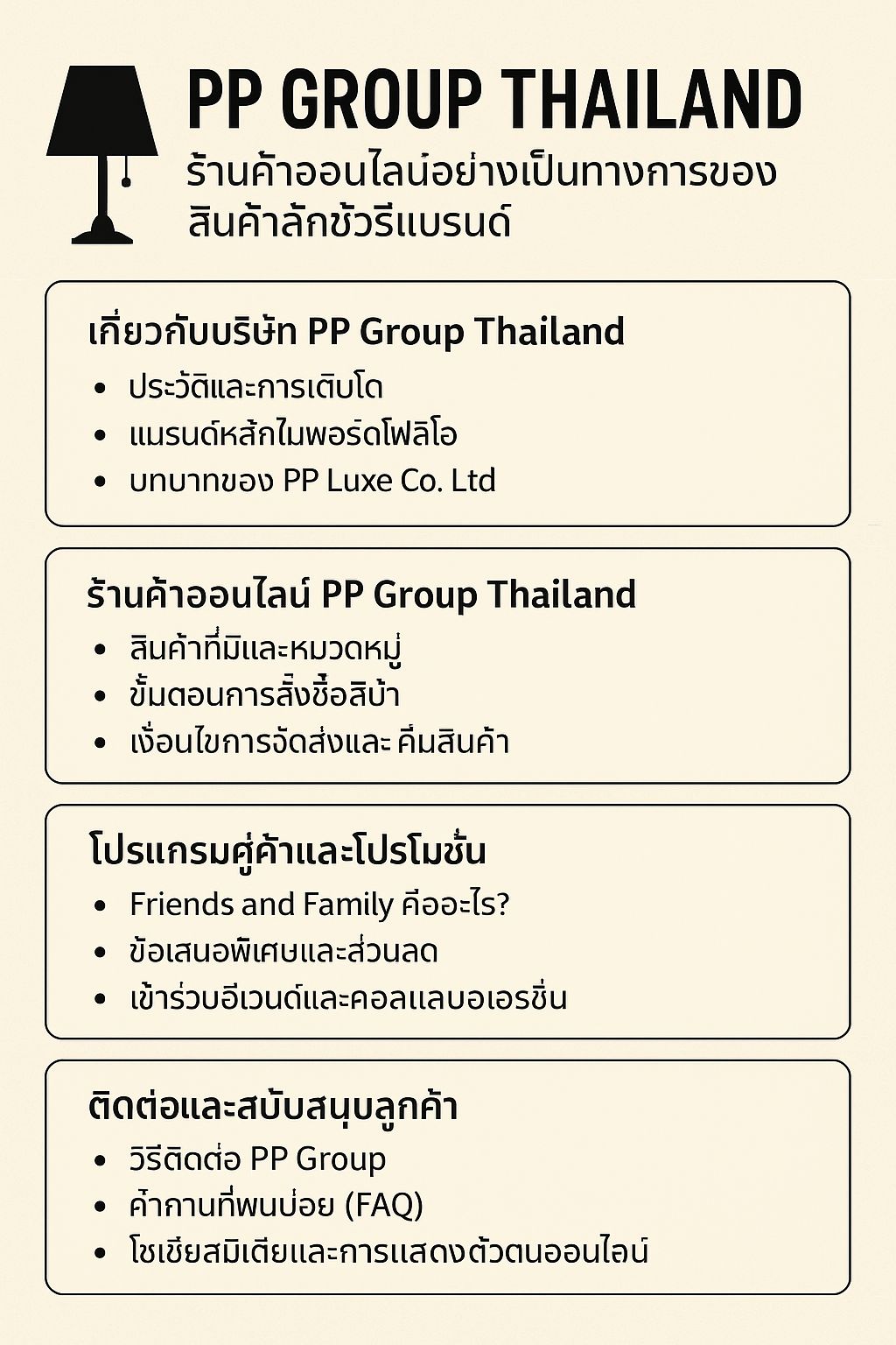 PP Group Thailand | ร้านค้าออนไลน์แบรนด์เนมหรูของแท้ พร้อมโปรสุดคุ้ม